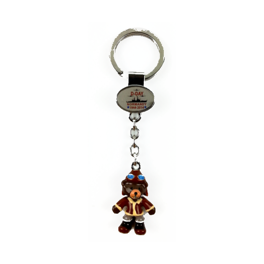 3D Key Ring : D-Day - Pilot Teddy Bear
