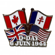 Enamel magnet: D-Day flags